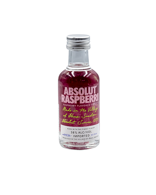 VODKA MINI ABSOLUT RASPBERRI 50ML – El Maridaje Licorería